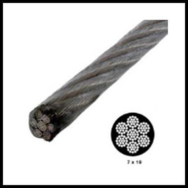 3-16-7x19 Vinyl Coated Stainless Steel Wire (By Linear Foot) - Cargo ...